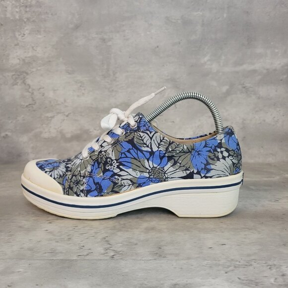Dansko | Shoes | Dansko Veda Vegan Blue Floral Clogs Sneakers Size Eu ...